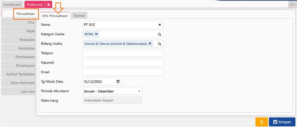Menu Pengaturan di Accurate Online | Manual Book Accurate